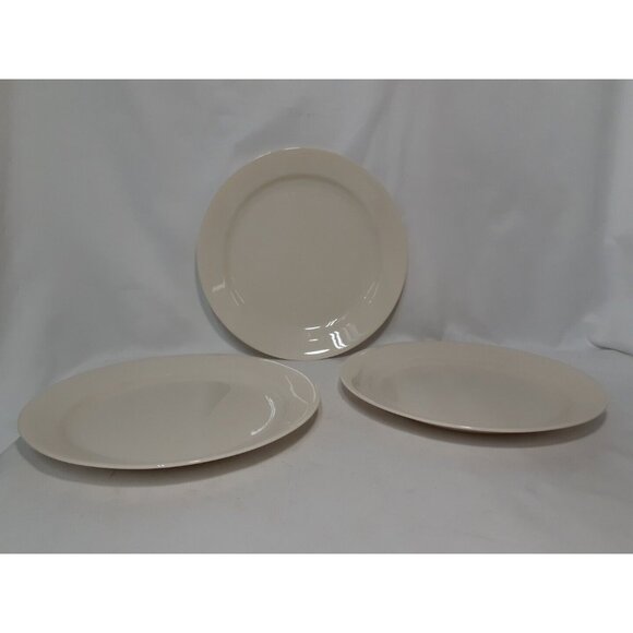 Corelle | Dining | 3 Corelle Sandstone Plain Beige Cream 9 Luncheon ...